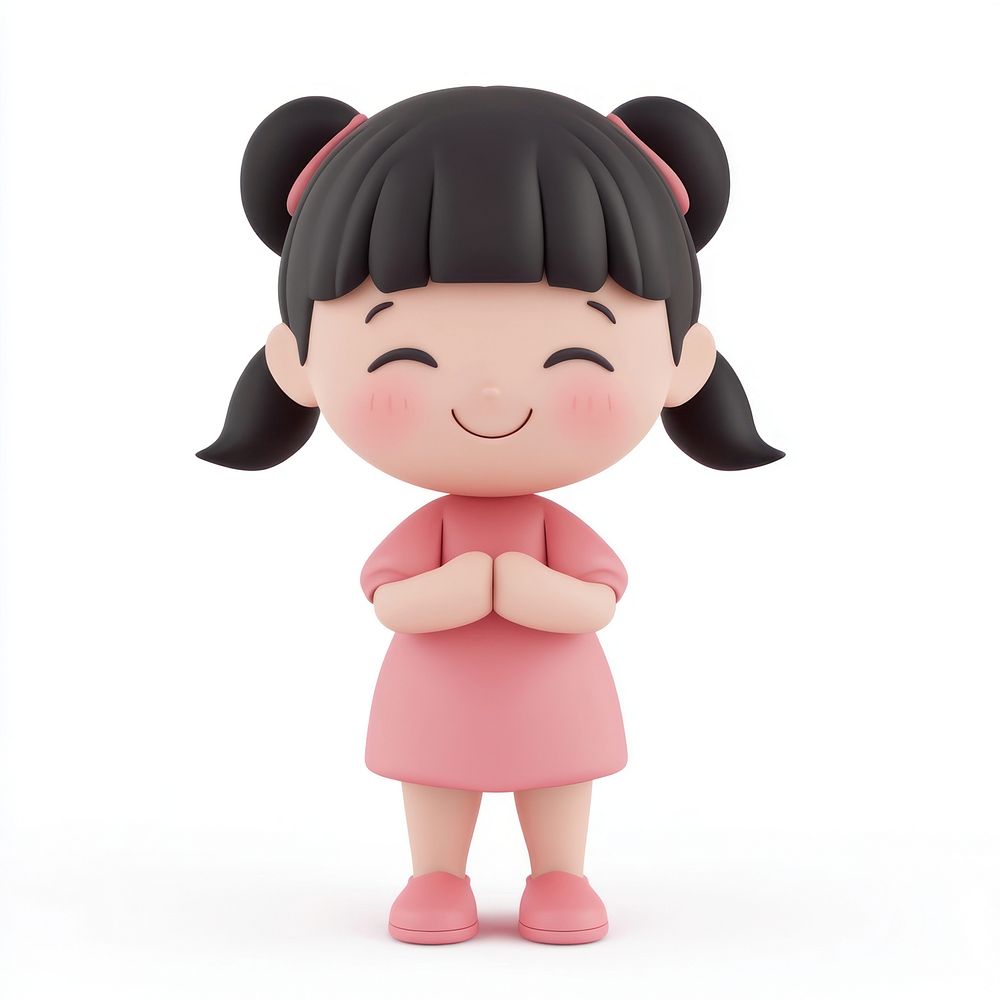 Cute girl cheeks puffed illustration | Free Photo Illustration - rawpixel