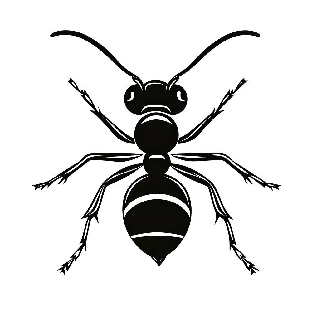 Simple ant linear illustration stencil | Free Photo Illustration - rawpixel
