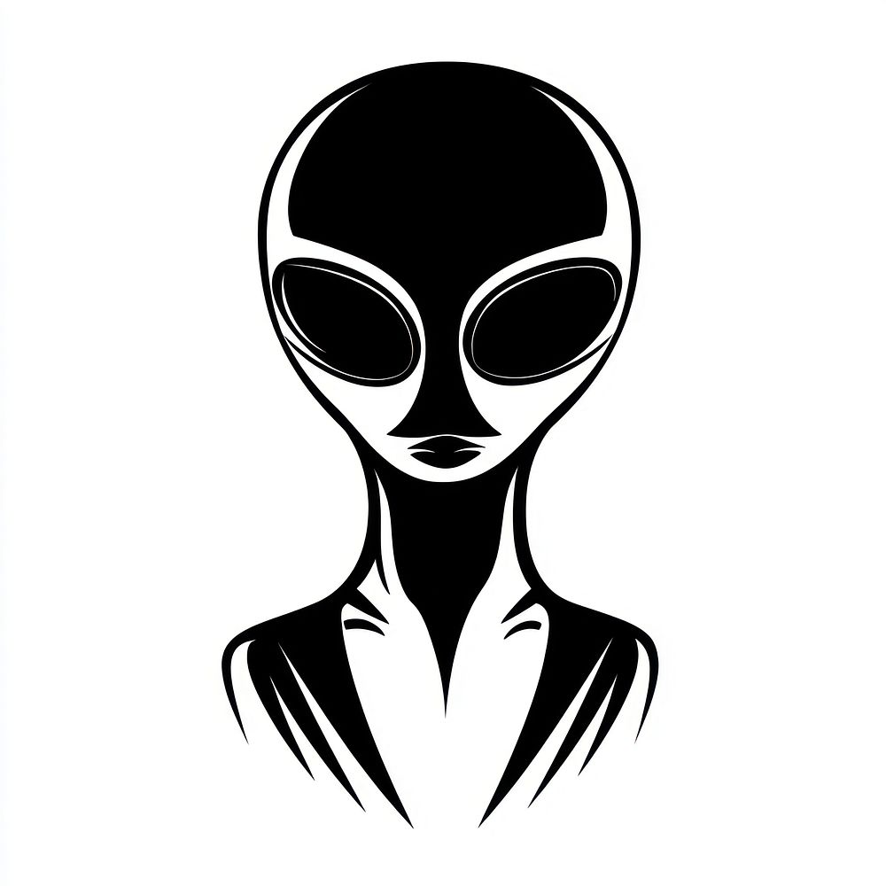 Simple aliens linear illustration black | Free Photo Illustration ...