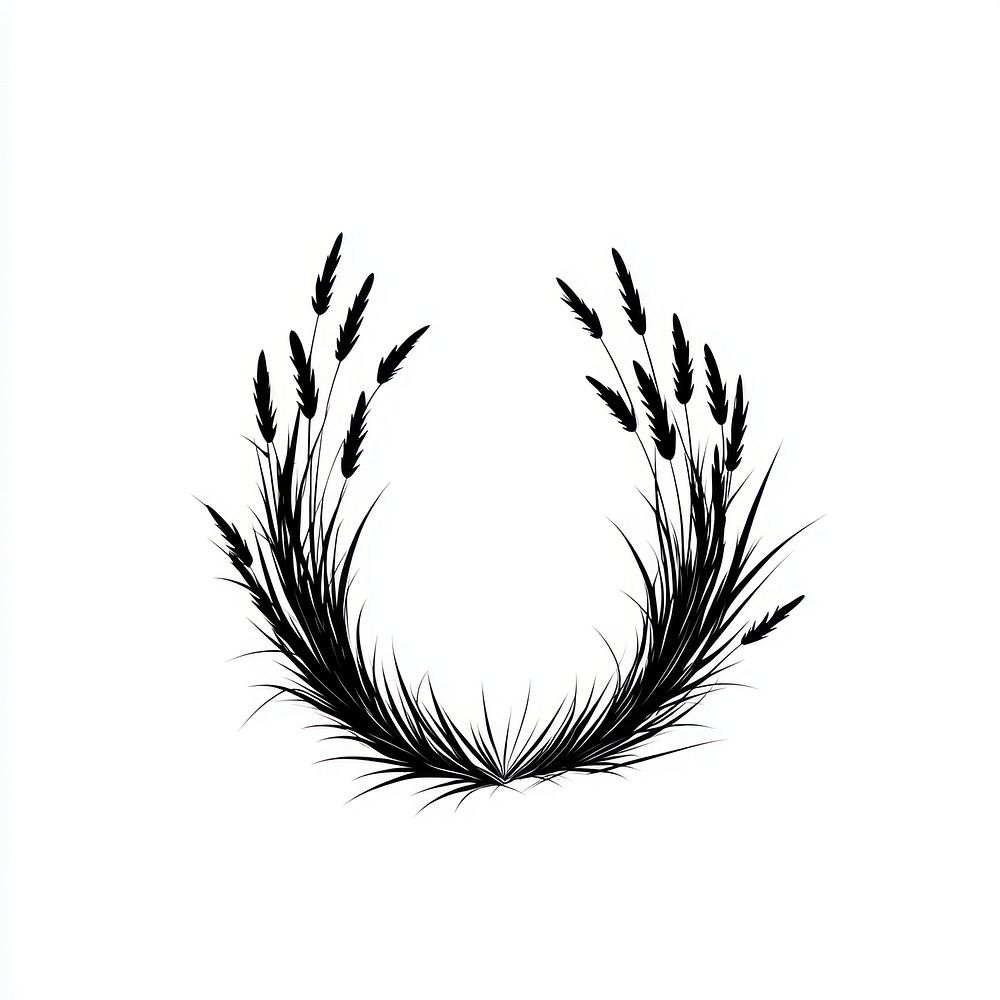 Clump grass ring art illustration | Free Photo Illustration - rawpixel