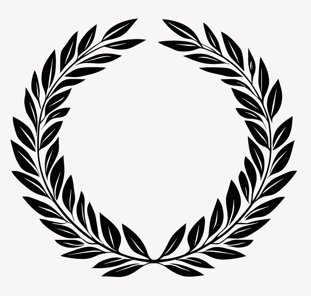Classic roman leaves wreath emblem | Free Vector - rawpixel