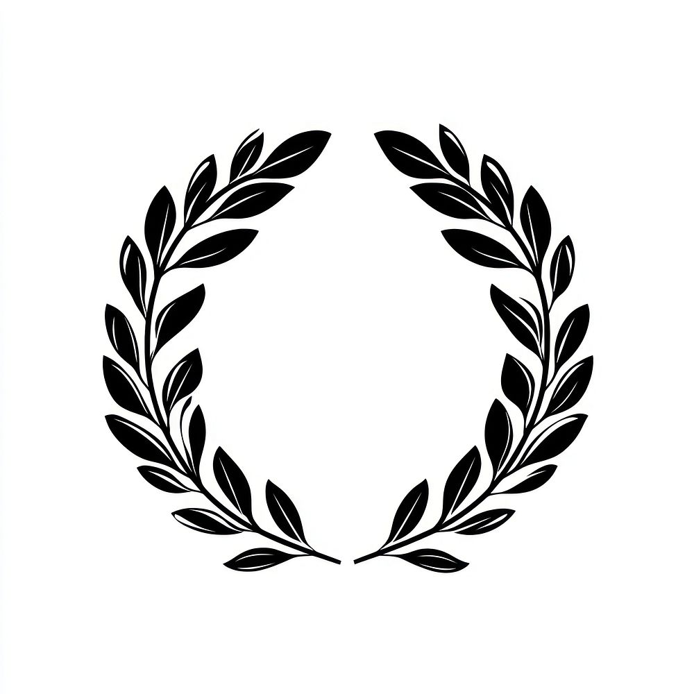 Minimal simple laurel wreath illustration | Free Photo Illustration ...