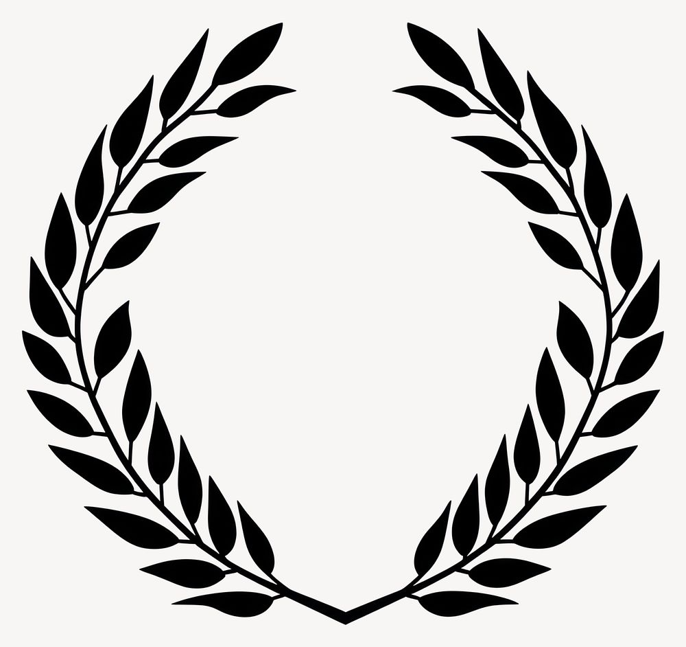 Minimal laurel wreath symbol emblem | Free Vector - rawpixel