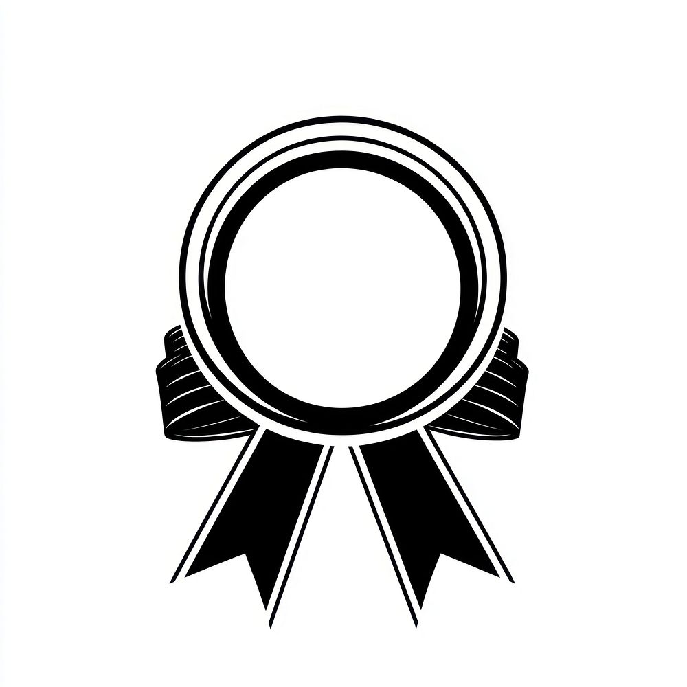 Simple badge ribbon outline icon | Free Photo Illustration - rawpixel