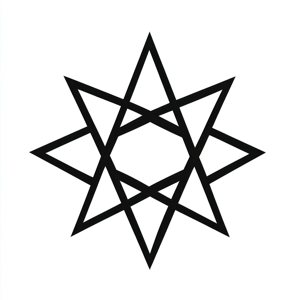 Esoteric star symmetrical black lines. | Free Photo Illustration - rawpixel