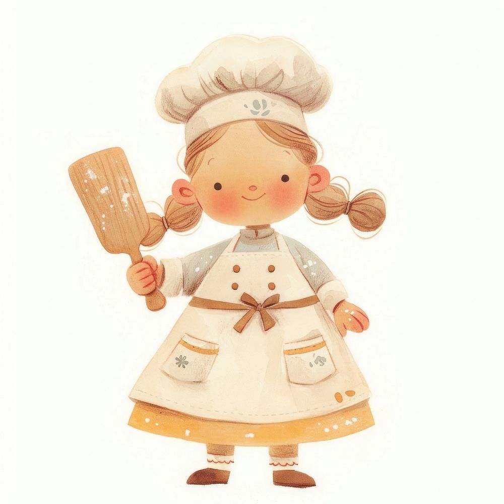 Girl Baker illustration children's baker | Free Photo Illustration ...