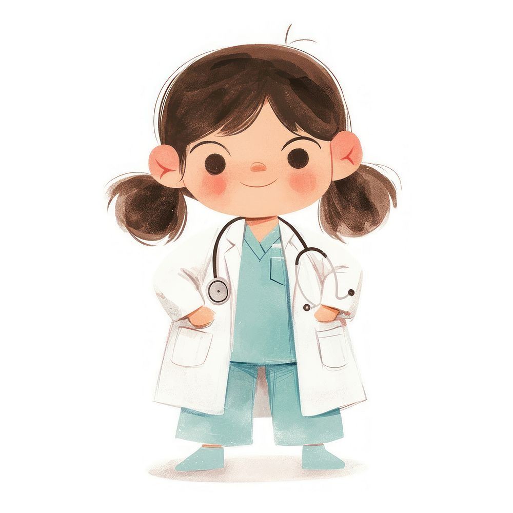 Girl Doctor illustration children's doctor. | Free Photo Illustration ...