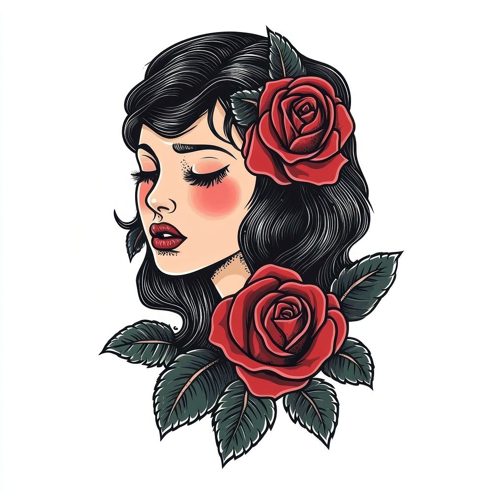 Women and tear and roses | Free Photo Illustration - rawpixel