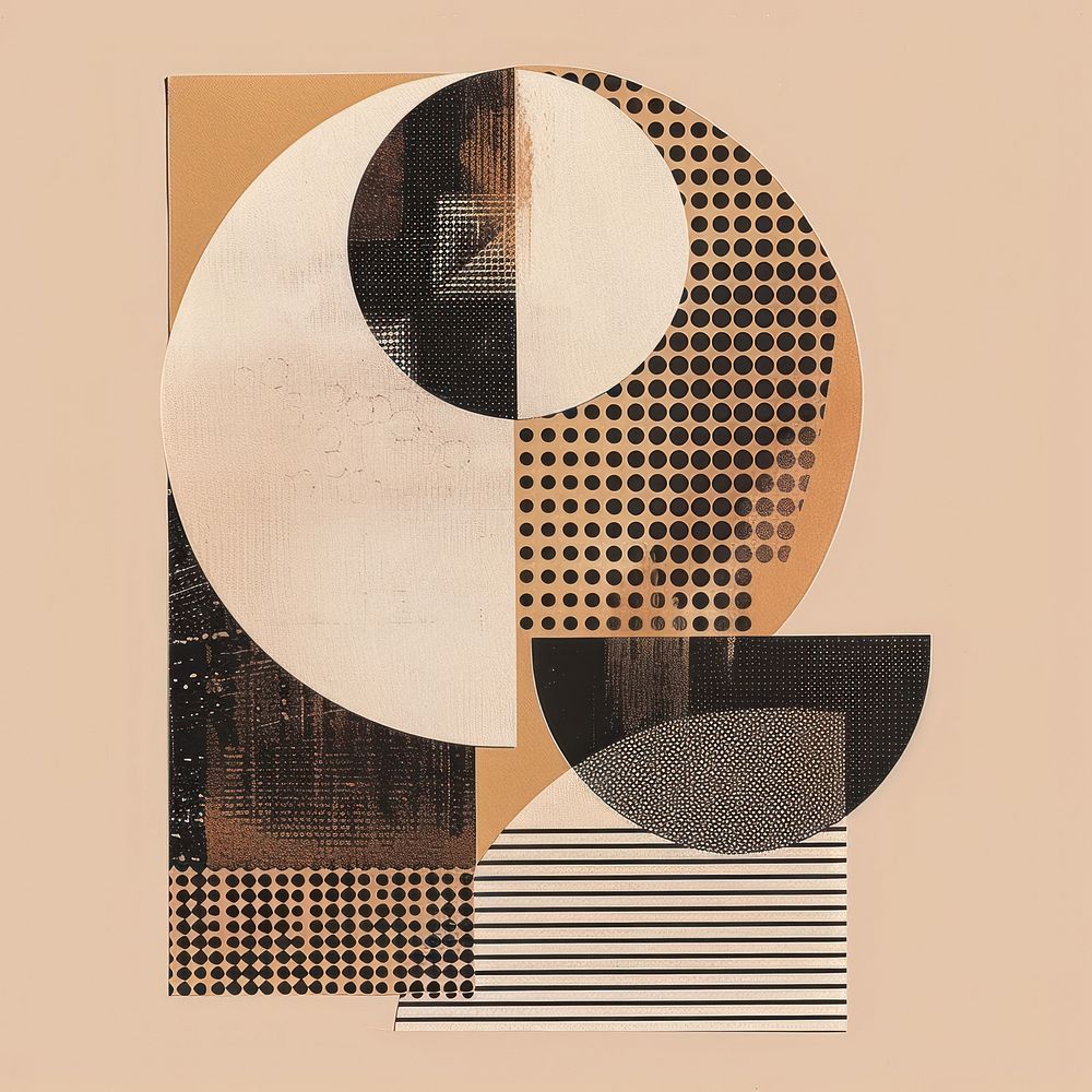 Crescent retro paper collage texture | Free Photo Illustration - rawpixel