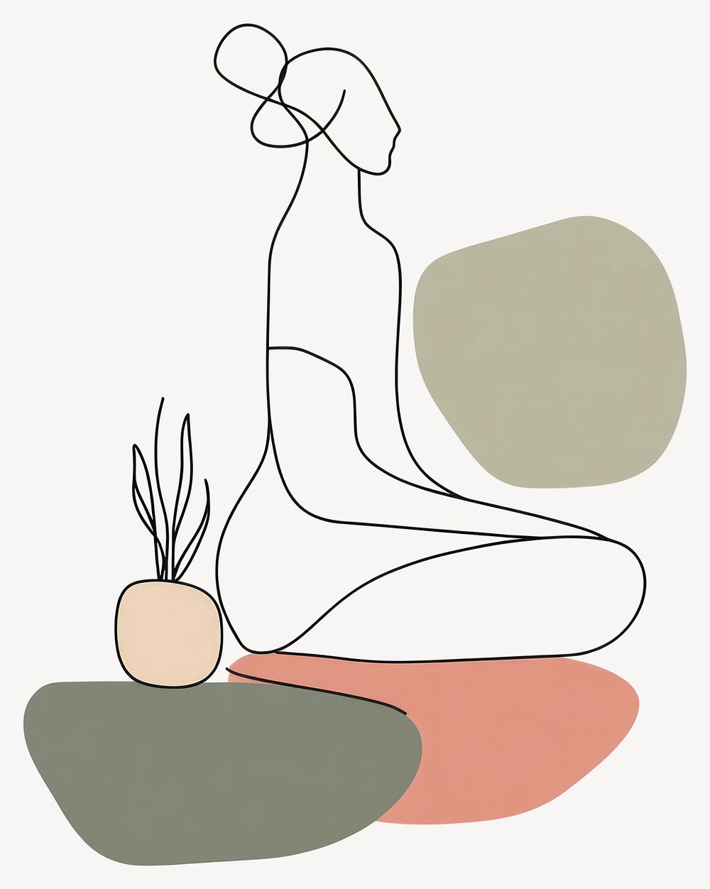 Abstract spa woman line art | Free Vector - rawpixel