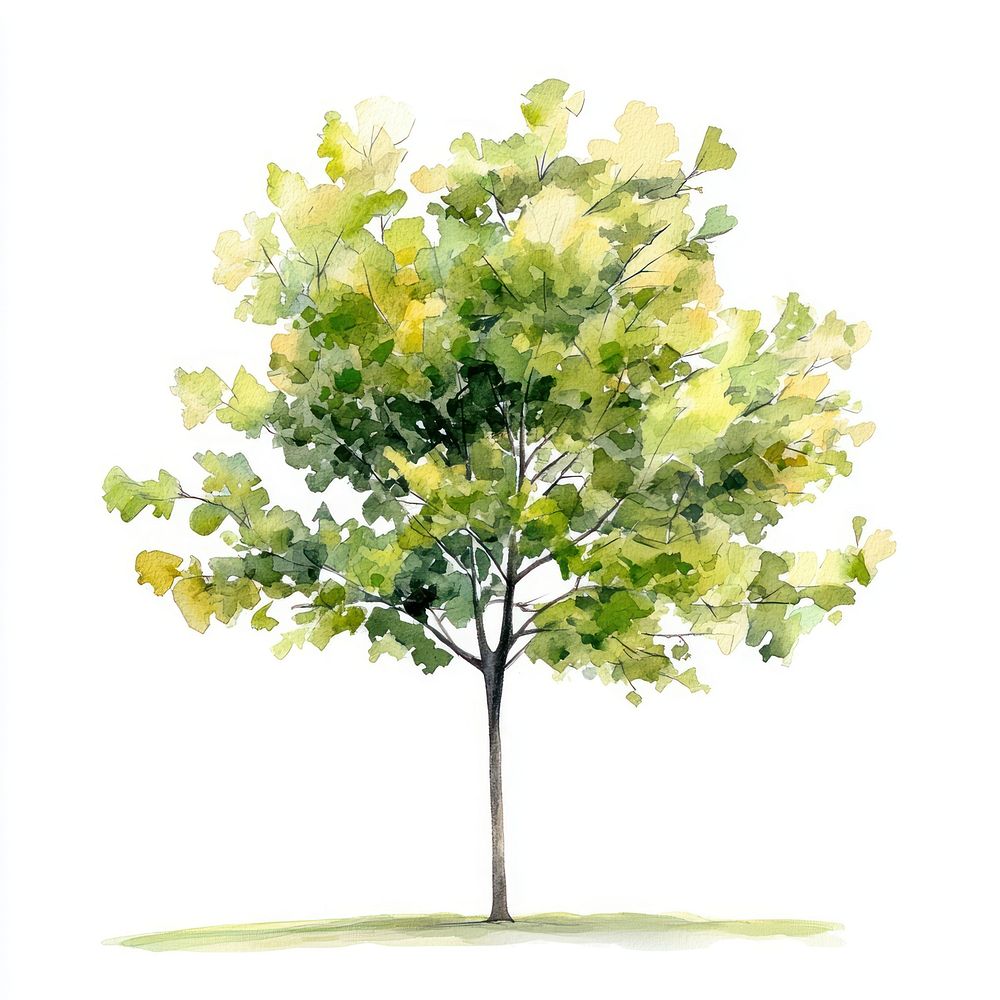 Ginkgo tree illustration watercolor painting. | Free Photo Illustration ...