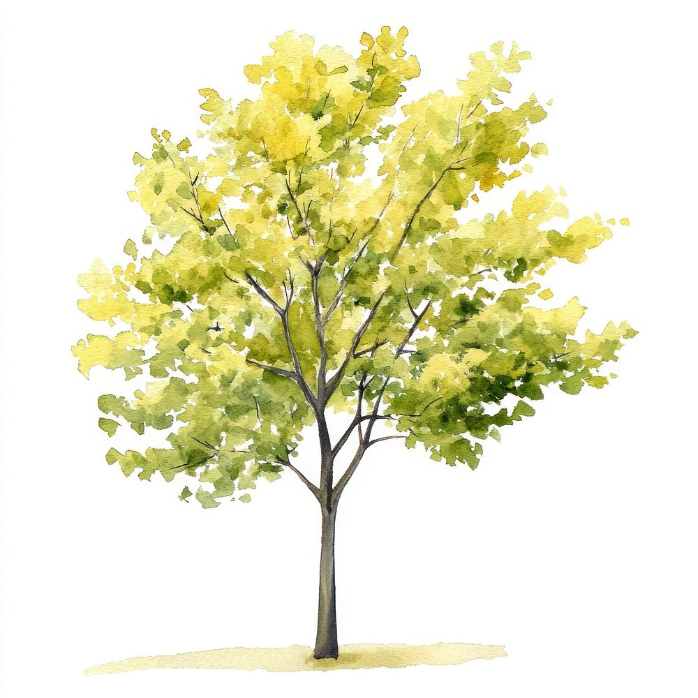Ginkgo tree illustration watercolor painting. | Free Photo Illustration ...