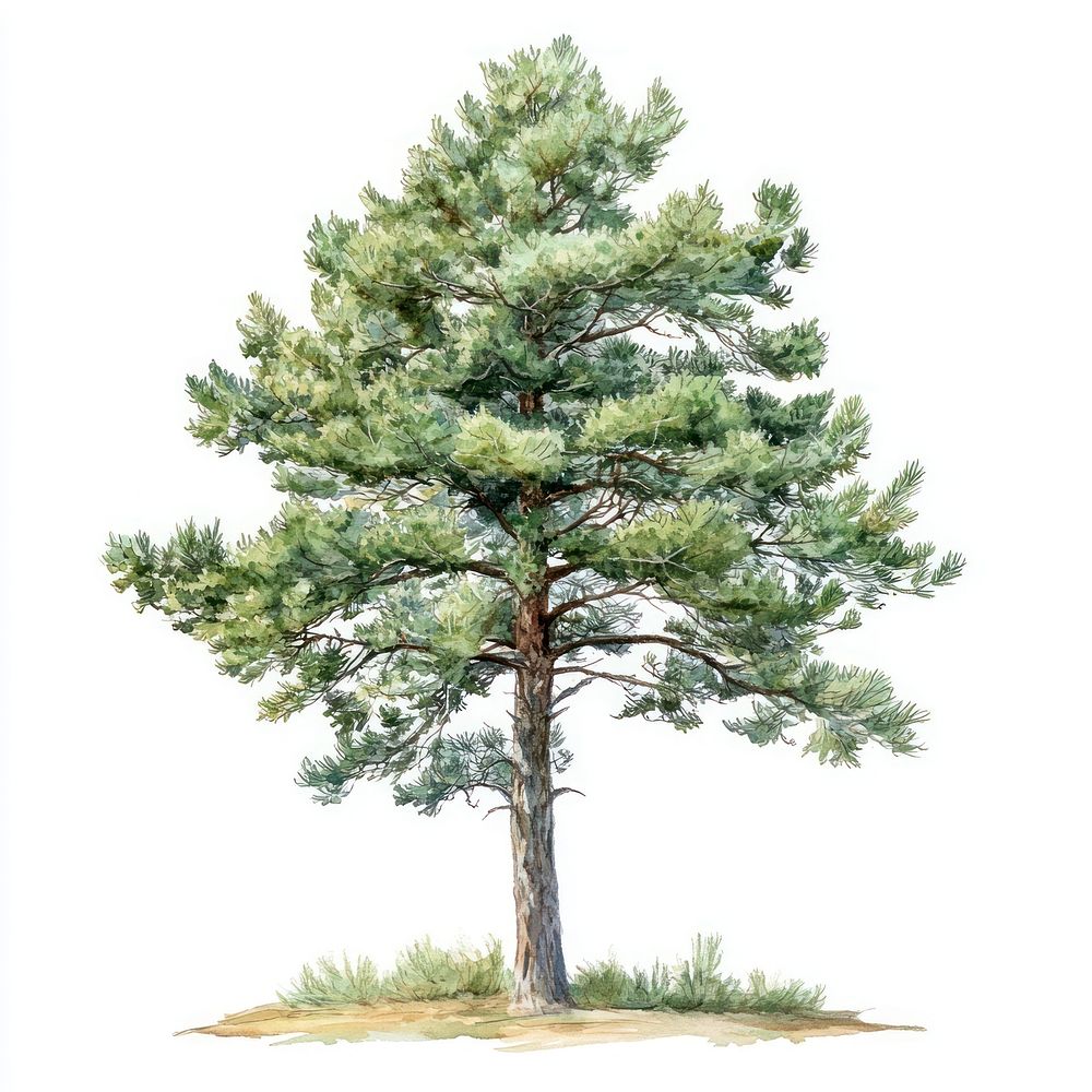 Western white pine tree illustration | Free Photo Illustration - rawpixel