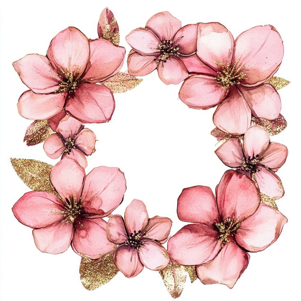 Pink flower frame flowers illustration | Free Photo Illustration - rawpixel