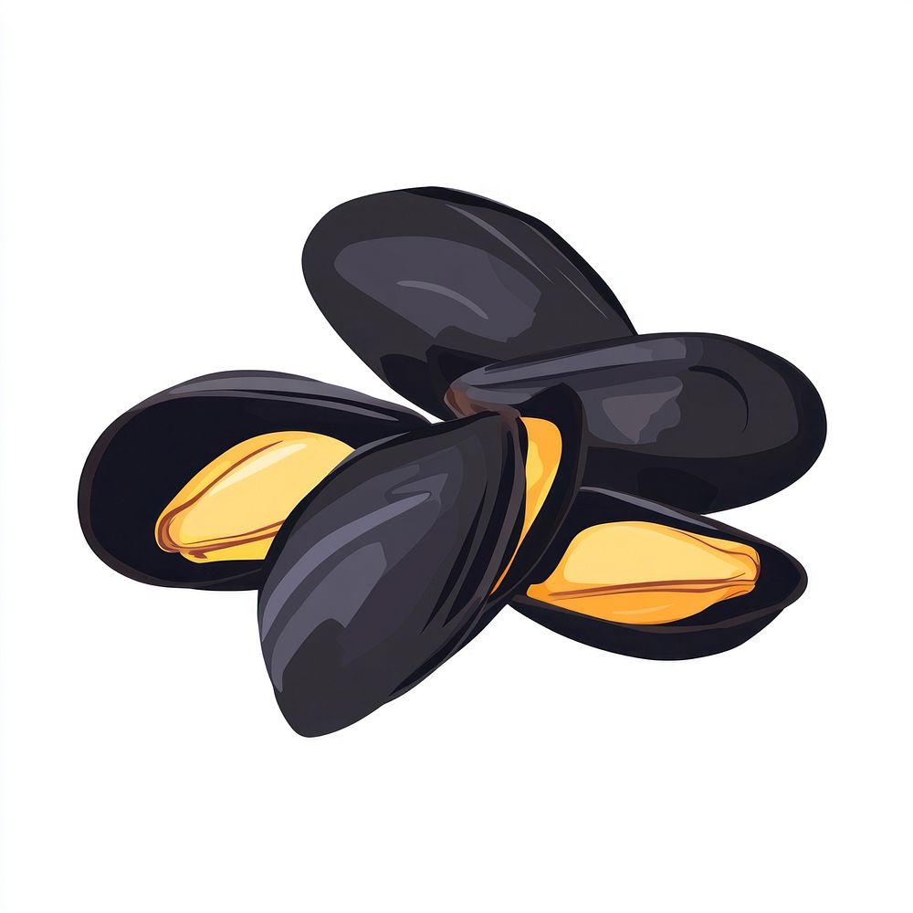 Mussels illustration seafood mussels. | Free Photo Illustration - rawpixel