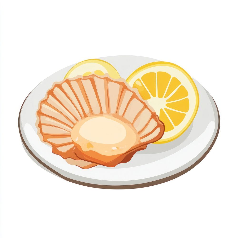 Seared Scallops illustration seafood scallop. | Free Photo Illustration ...
