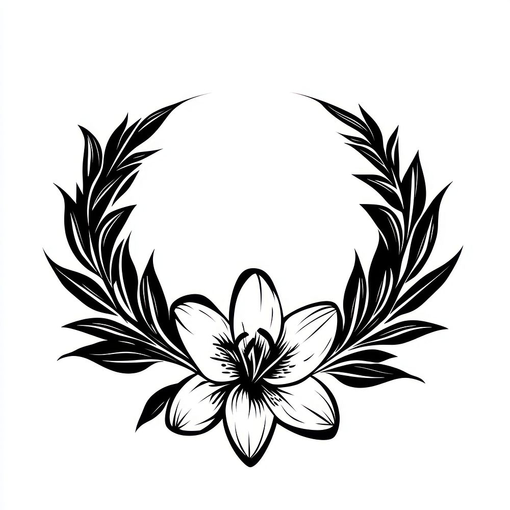 Linear lily flowers ring art | Free Photo Illustration - rawpixel