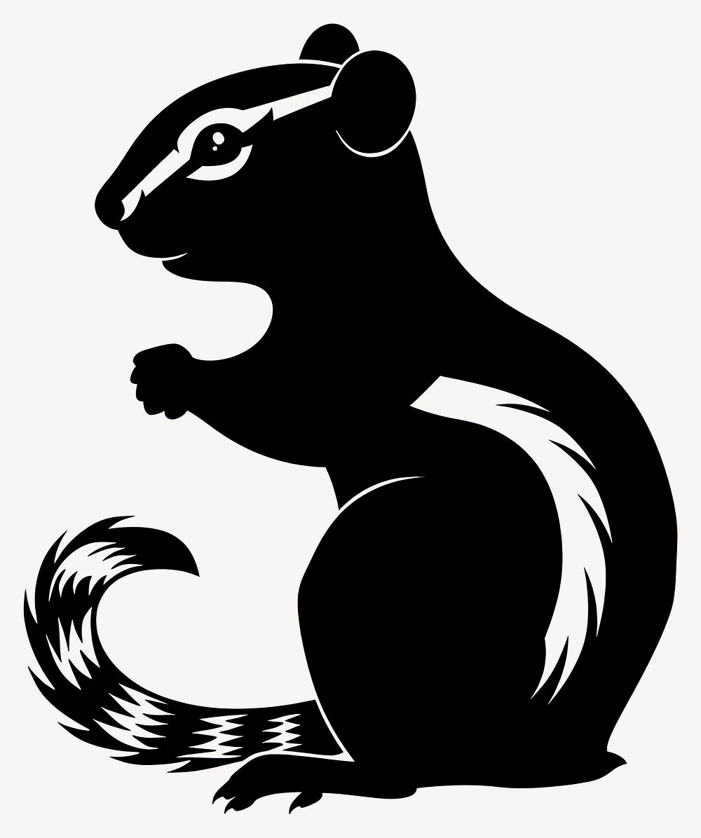Chipmunk silhouette chipmunk animal vector | Free Vector - rawpixel