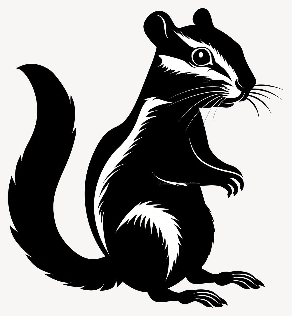 Chipmunk silhouette chipmunk animal vector | Free Vector - rawpixel