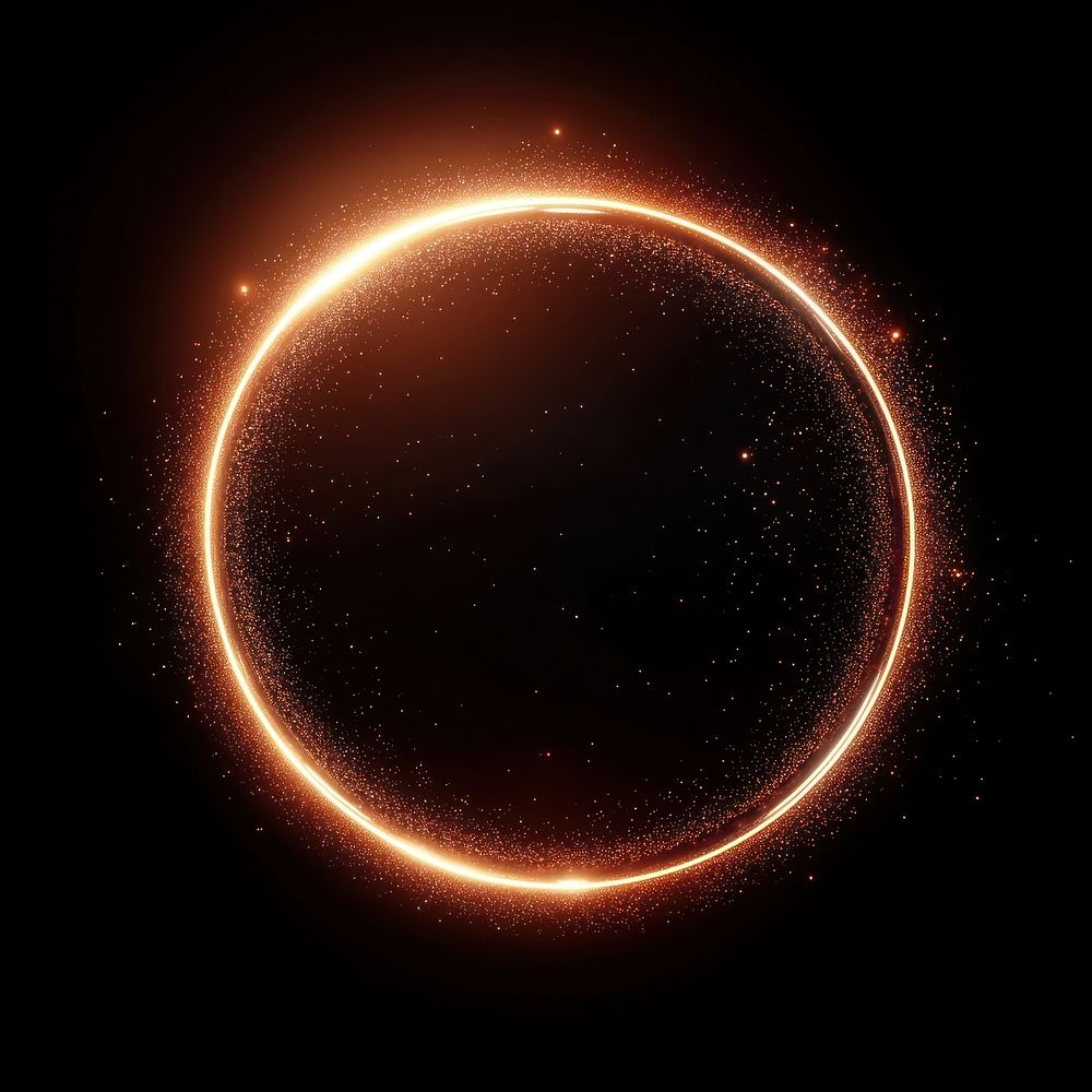Neon orbit frame space particles | Free Photo - rawpixel
