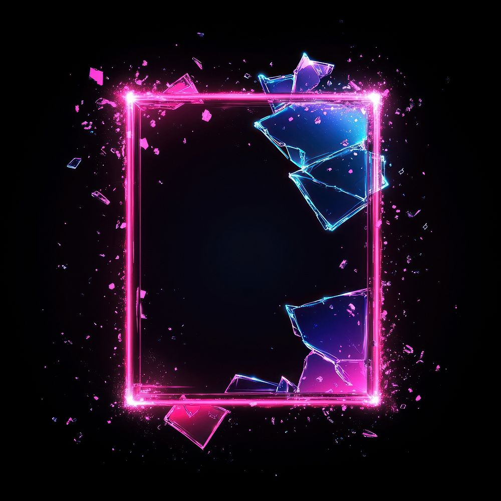 Neon shattered frame glowing light | Free Photo - rawpixel