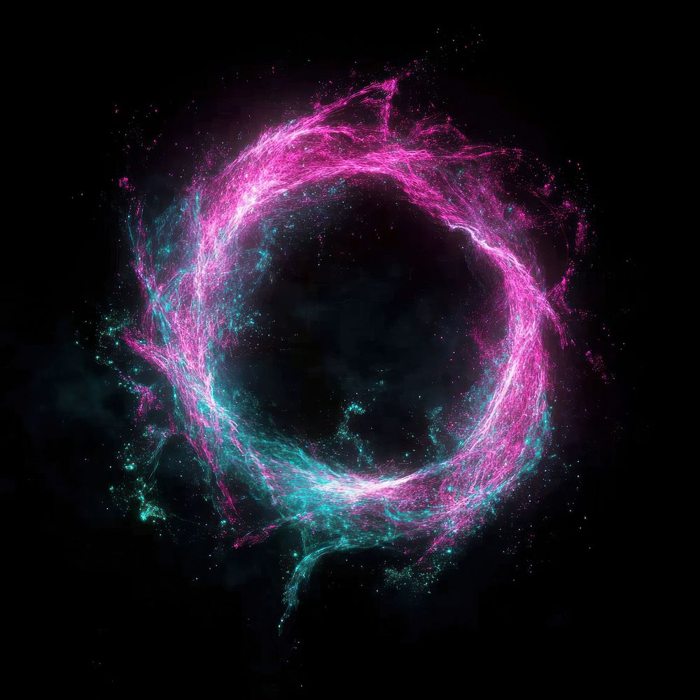 Neon vortex frame digital swirl | Free Photo - rawpixel