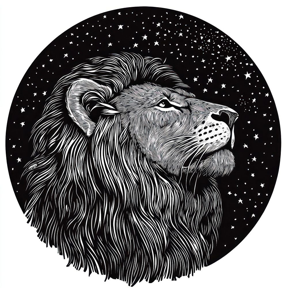 Lion background wildlife drawing. | Free Photo Illustration - rawpixel