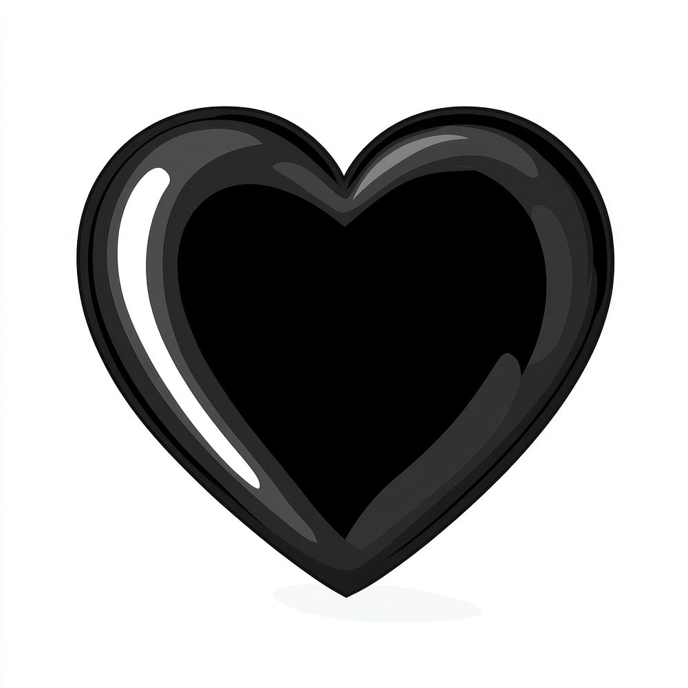 Black heart vector romantic glossy. | Free Photo Illustration - rawpixel