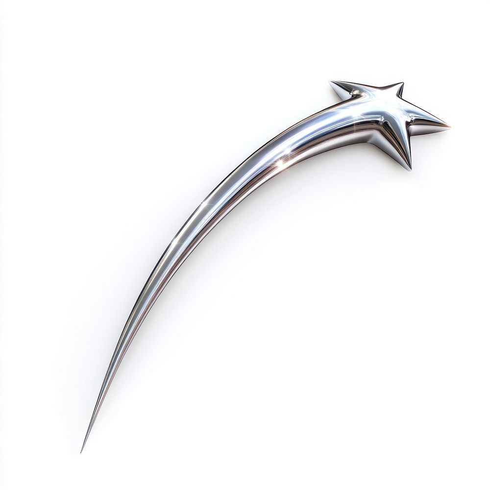 Chrome shooting star illustration sleek | Free Photo Illustration ...