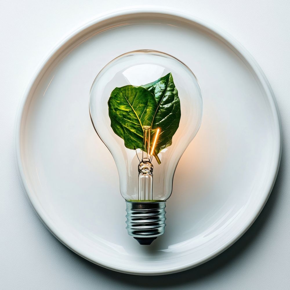 Energy efficiency sustainability lightbulb inside. | Free Photo - rawpixel
