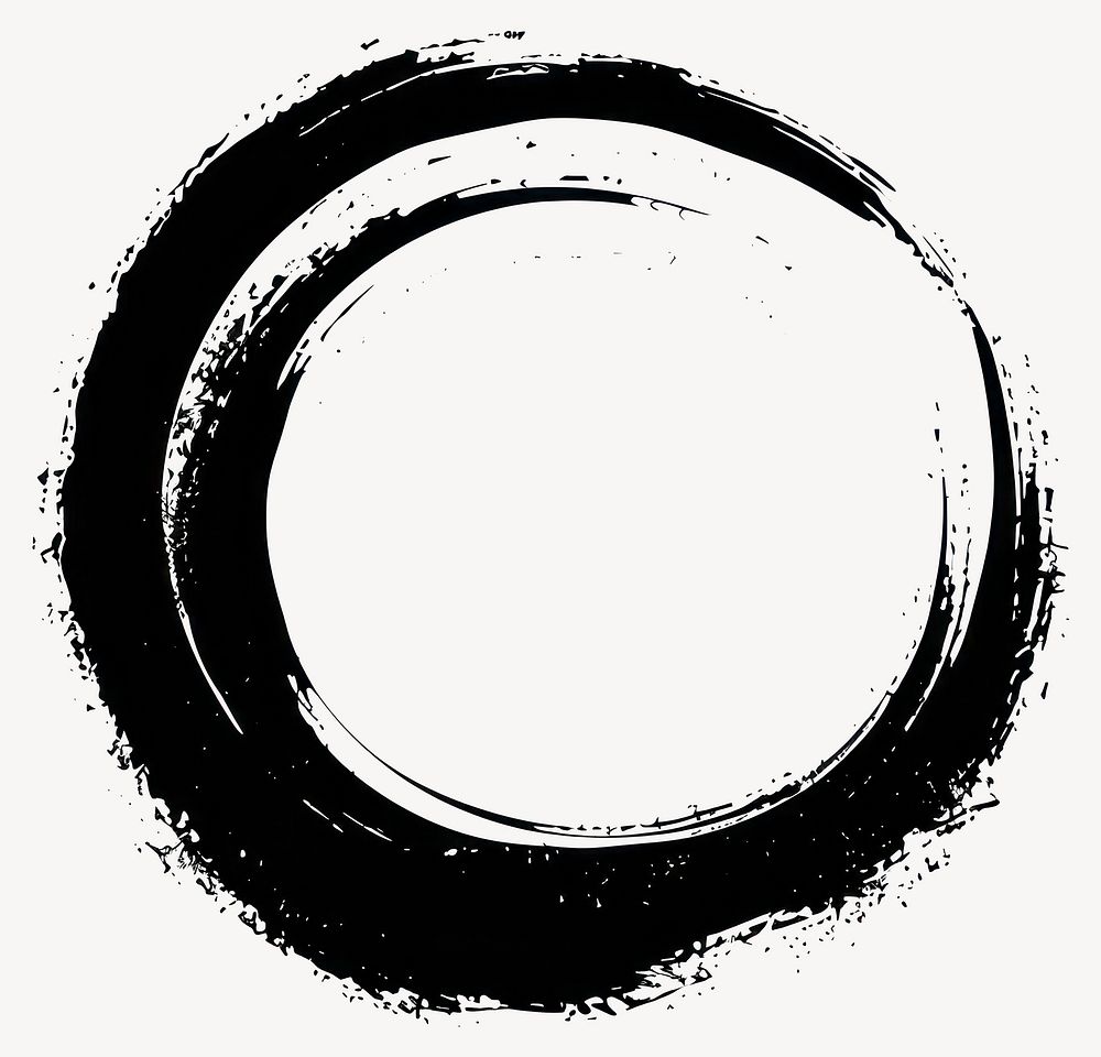 Brush stroke curve circles calligraphy | Free Vector Illustration ...