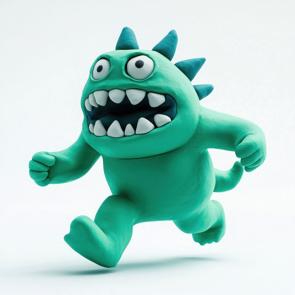 Monster monster running character. | Free Photo Illustration - rawpixel