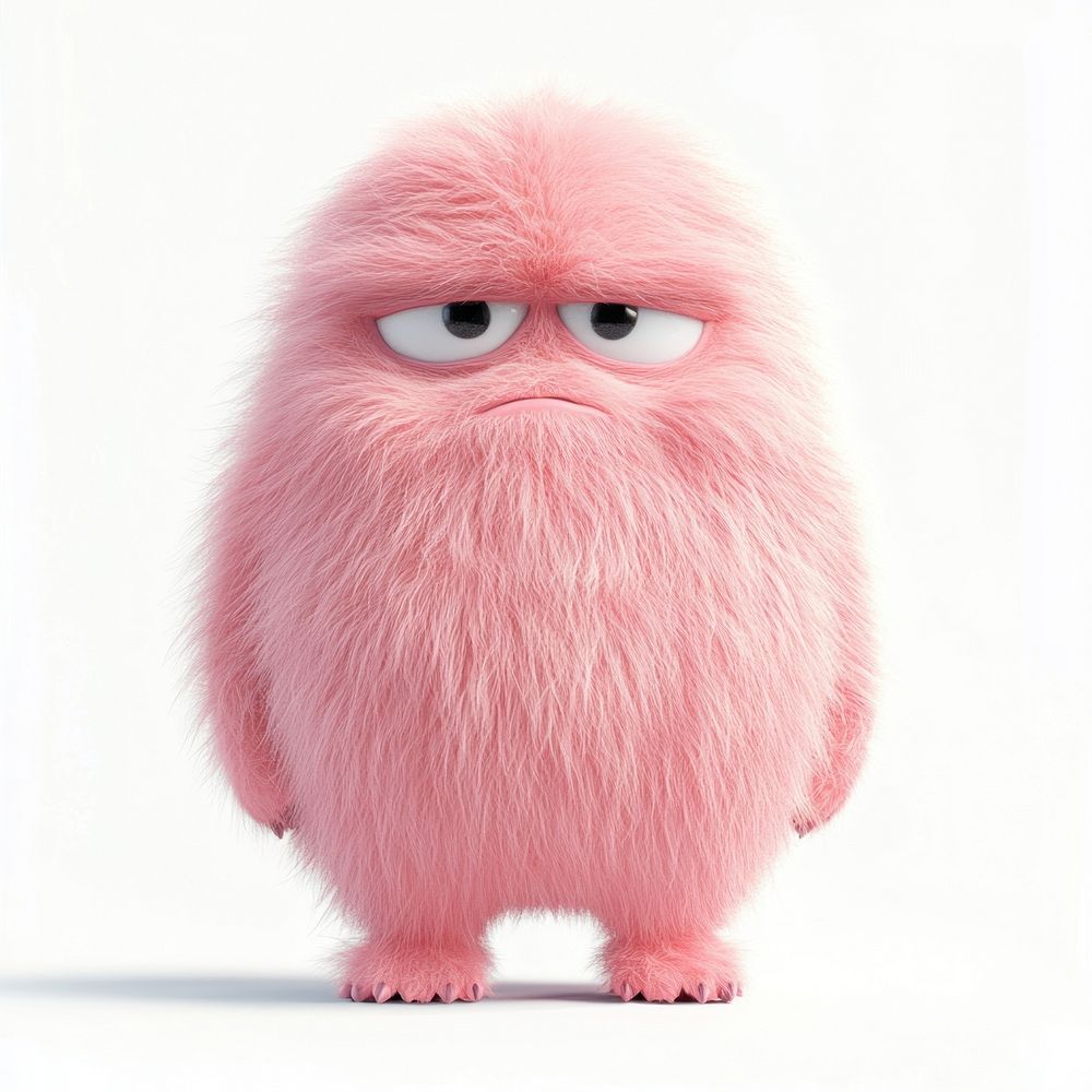 Sad Pink Monster illustration character | Free Photo Illustration ...