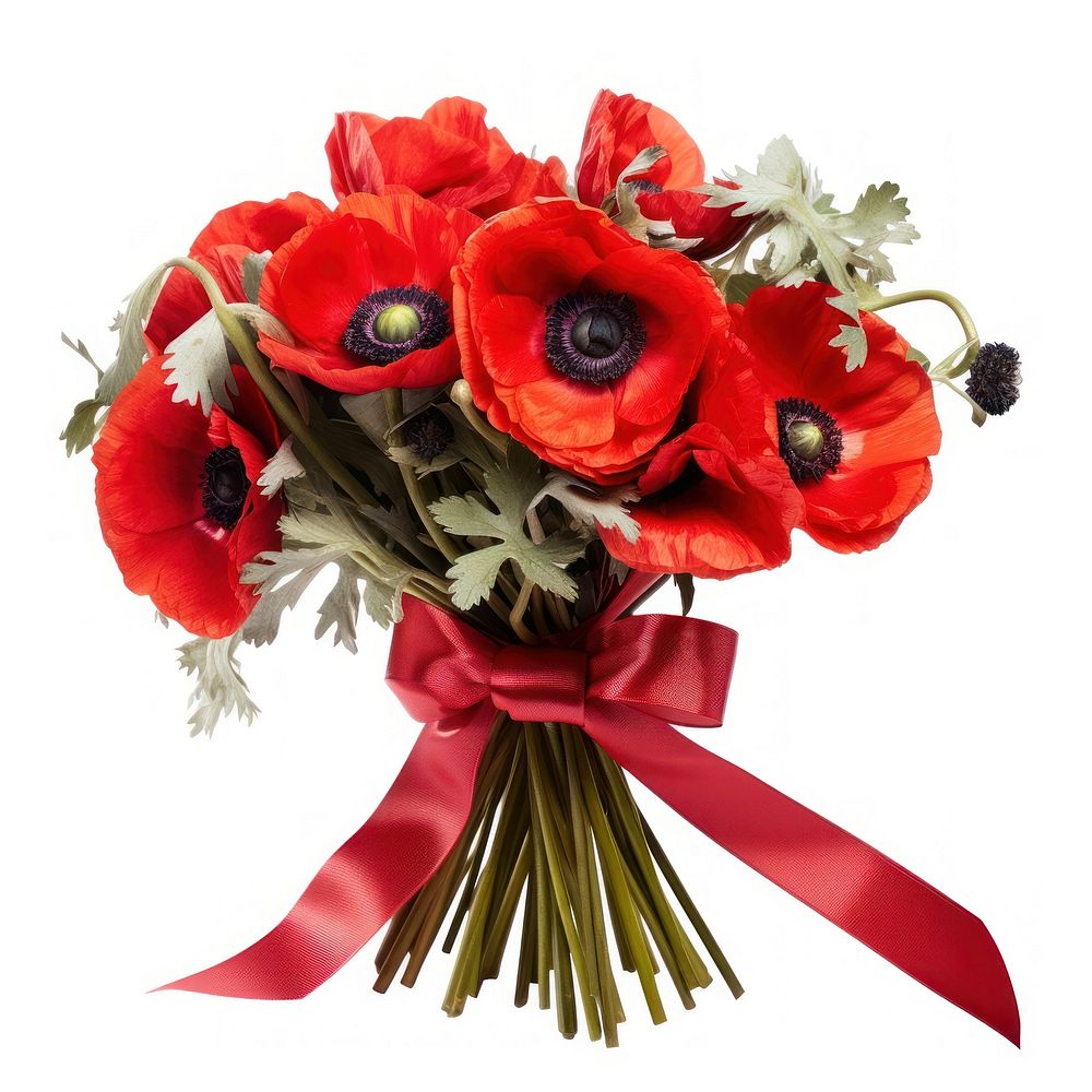 Poppy bouquet poppy flower arrangement. | Free Photo - rawpixel