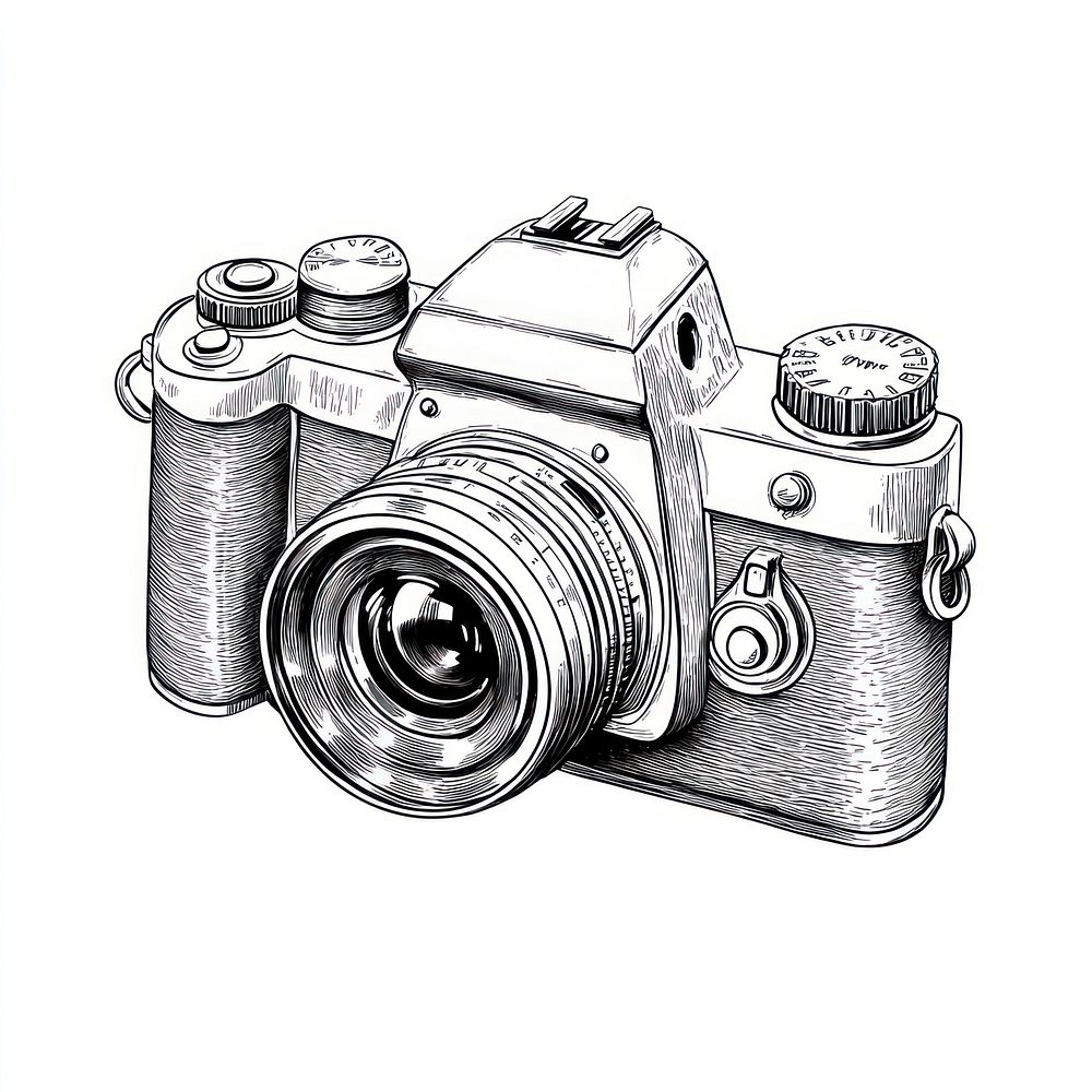 Camera art drawing sketch. | Free Photo Illustration - rawpixel