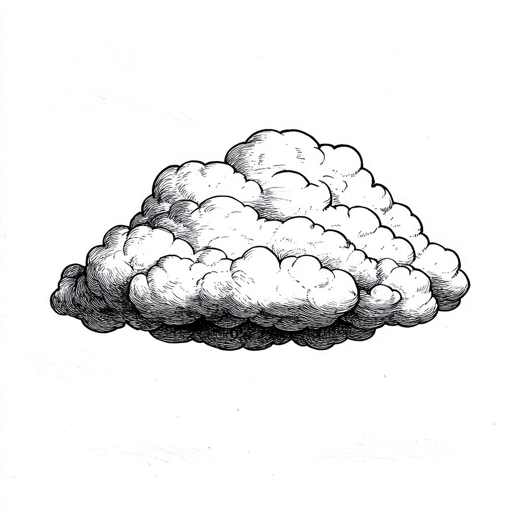 Cloud art drawing sketch. | Free Photo Illustration - rawpixel