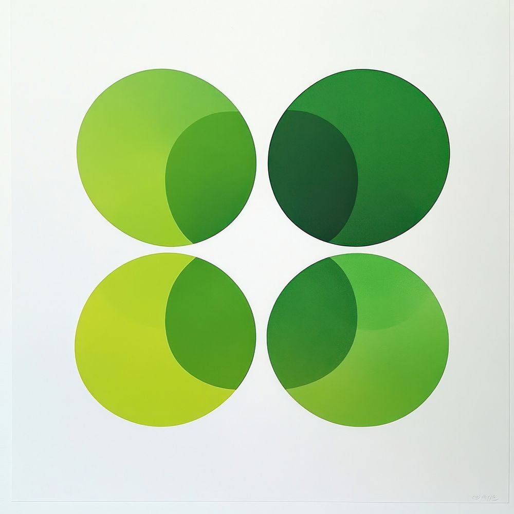 Four-leaf shapes green design art | Free Photo Illustration - rawpixel