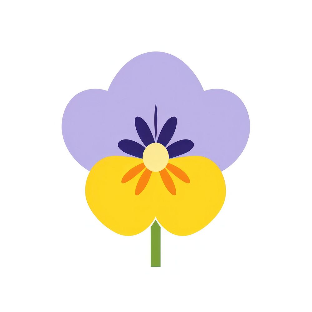 Individual pansy colorful flower illustration | Free Photo Illustration ...