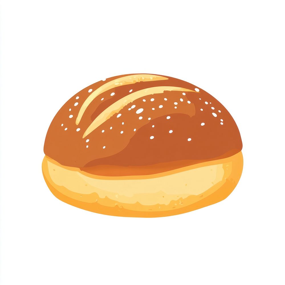 Brioche illustration bread round. | Free Photo Illustration - rawpixel