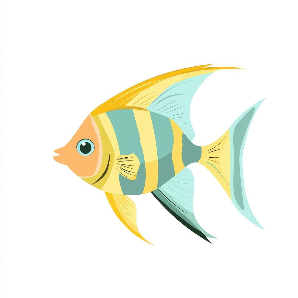 Angel fish illustration marine angelfish. | Free Photo Illustration ...