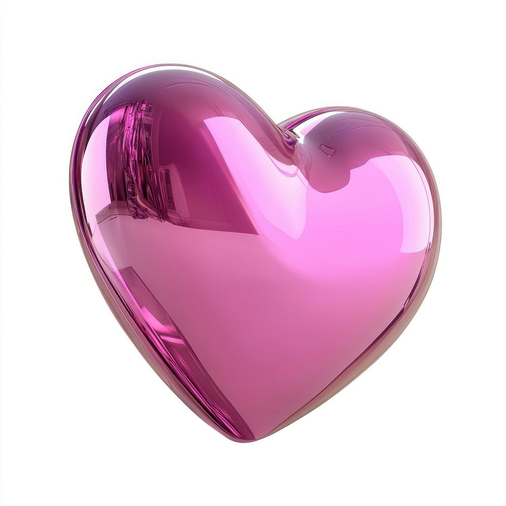 Pink heart symbol glossy illustration. | Free Photo Illustration - rawpixel