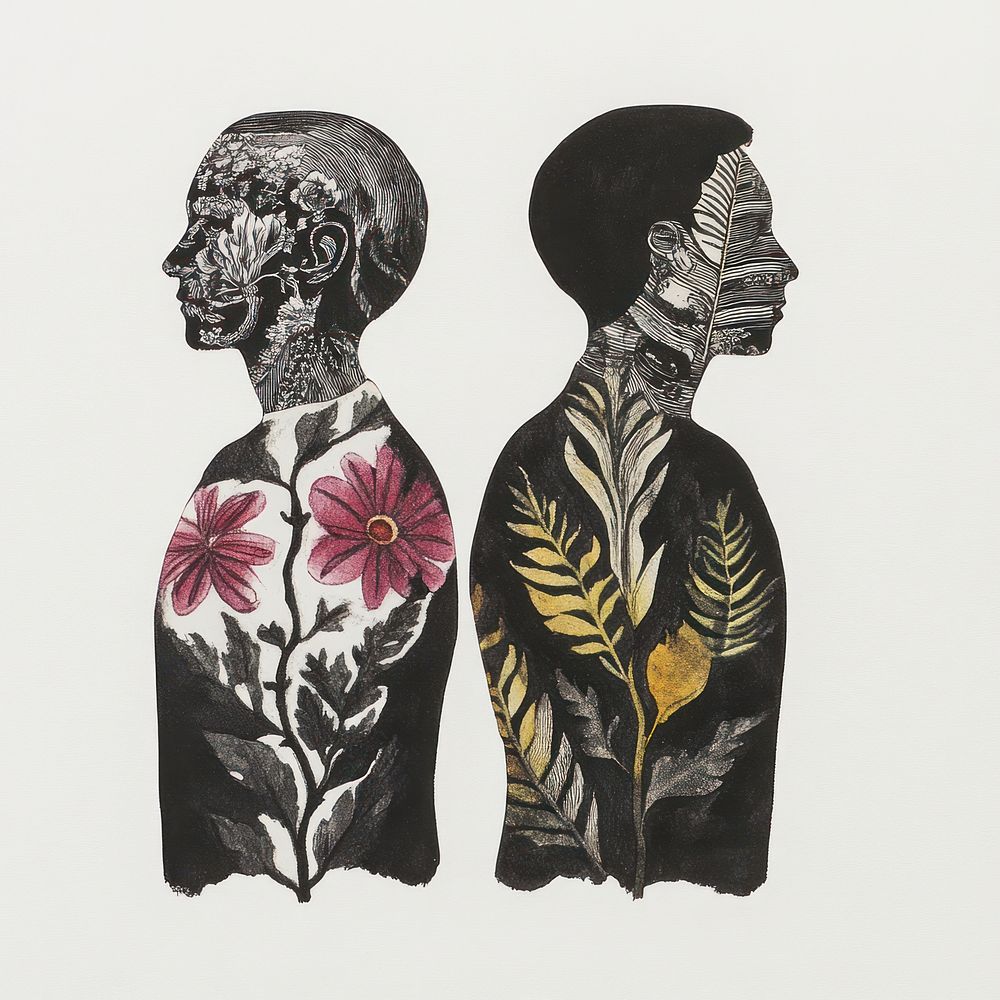 Collage art illustration contrasting. | Free Photo Illustration - rawpixel