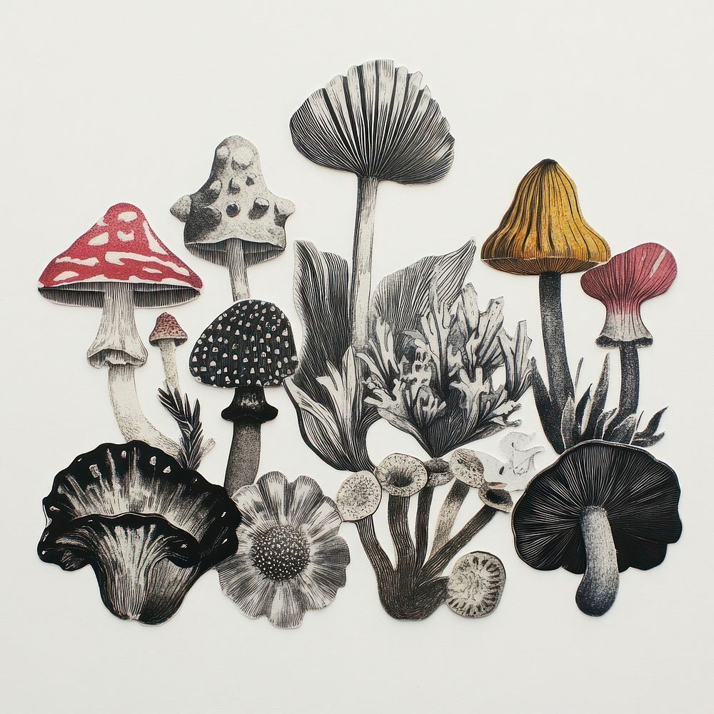 Fungus fungi mushroom drawing | Free Photo Illustration - rawpixel