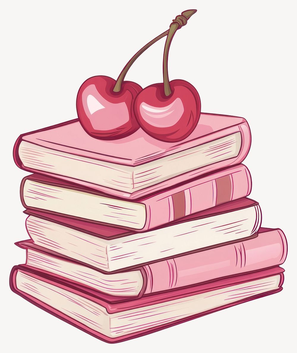 Stack vintage books pair red | Free Vector - rawpixel