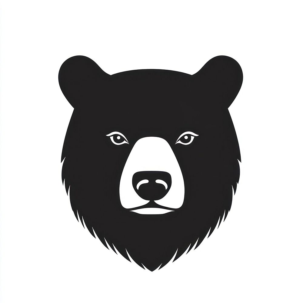Simple bear face linear illustration | Free Photo Illustration - rawpixel