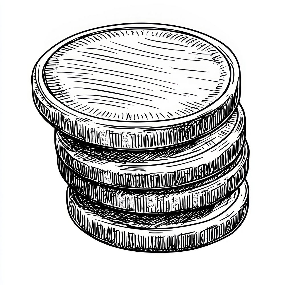 Coins drawing sketch style. | Free Photo Illustration - rawpixel