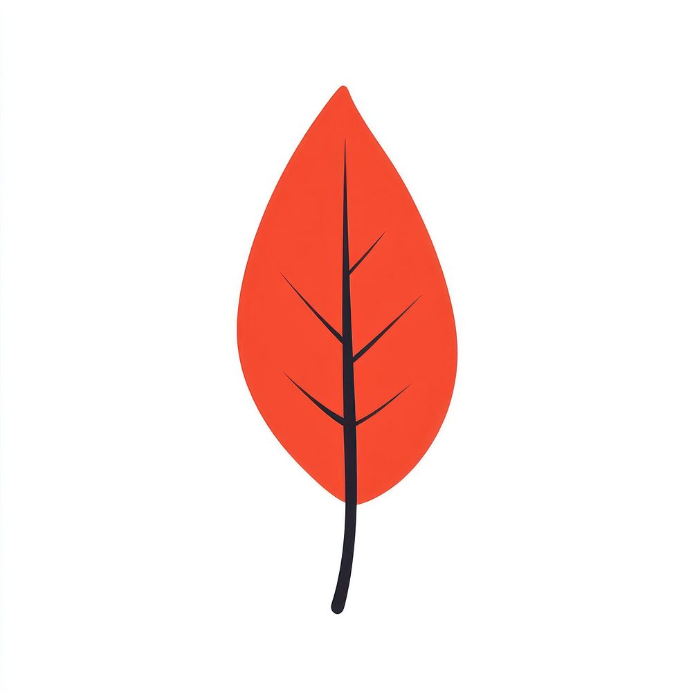 Red reniform leaf illustration simple | Free Photo Illustration - rawpixel