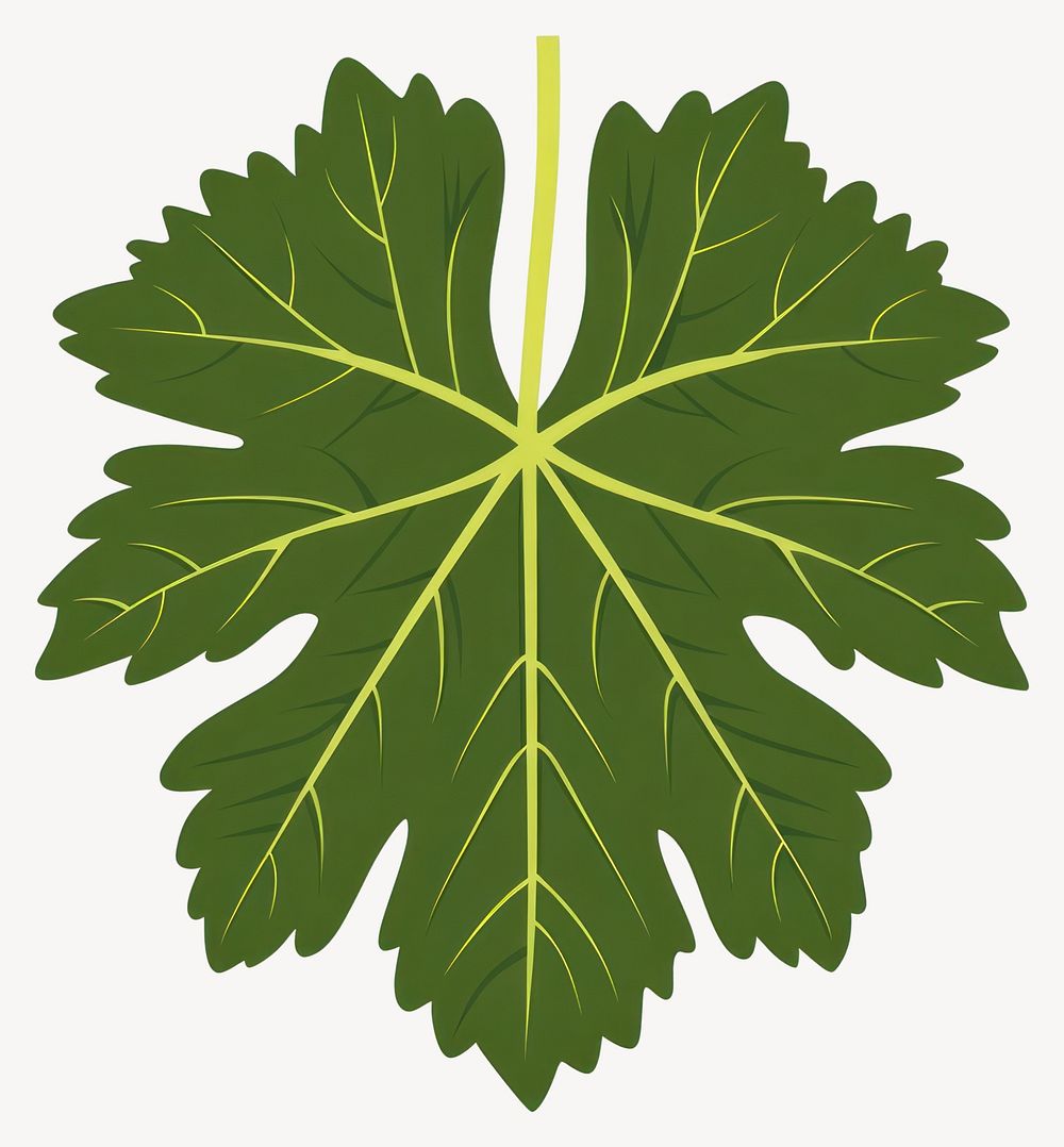 Green grape leaf illustration plant | Free Vector - rawpixel