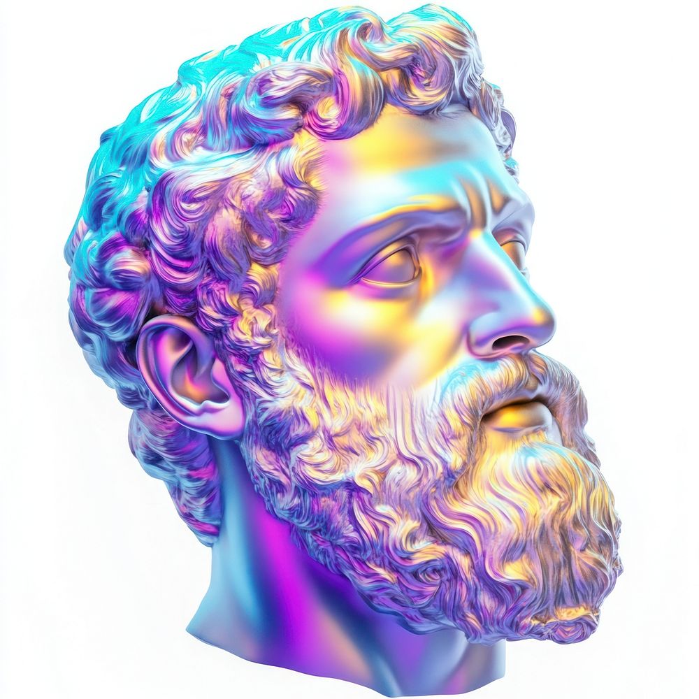 Classic bearded man head sculpture | Free Photo Illustration - rawpixel