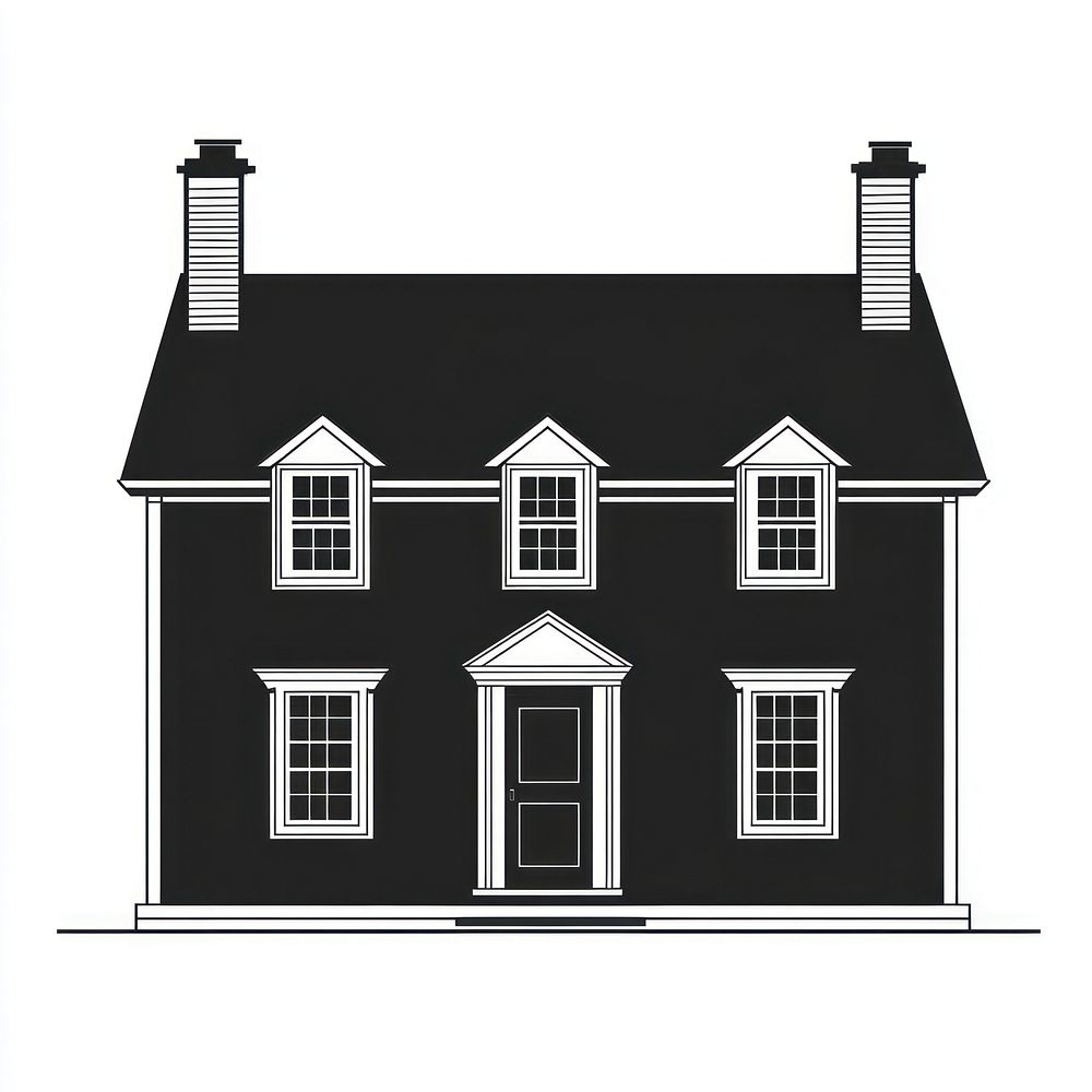 Colonial town house illustration simple | Free Photo Illustration ...